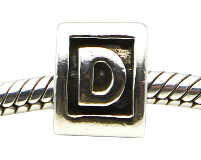 Authentic Pandora Alphabet Block Letters X or O Charms SS Oxidized ...