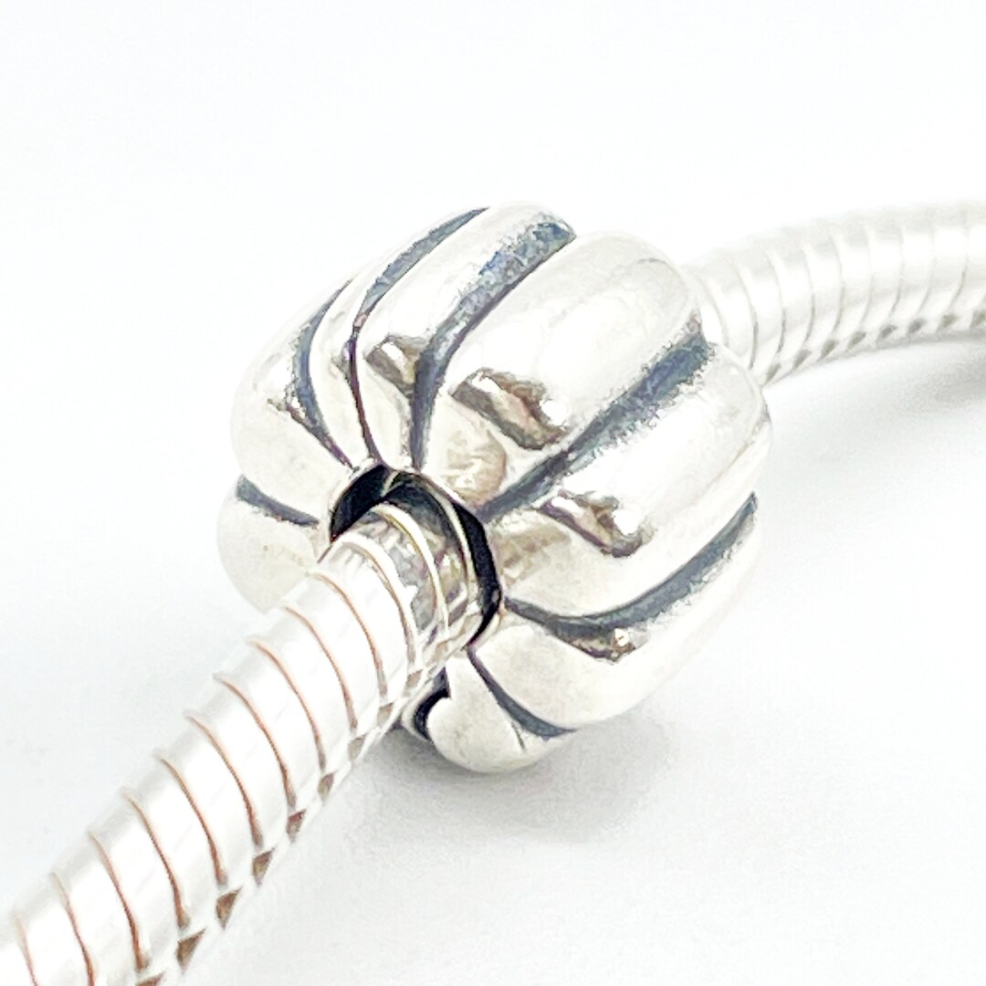 PANDORA Clip En Argent Sterling Côtelé Charme - Etsy France