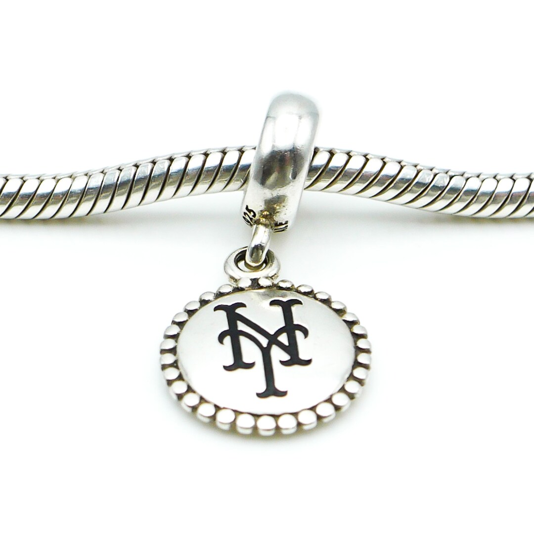 PANDORA New York Mets MLB Logo Sterling Silver Dangle Charm - Etsy