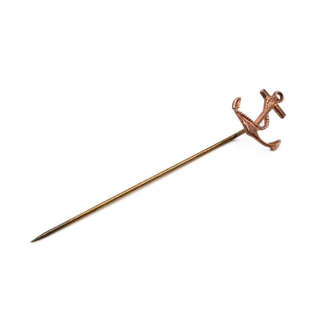 Vintage Copper Anchor Stick Pin - Etsy