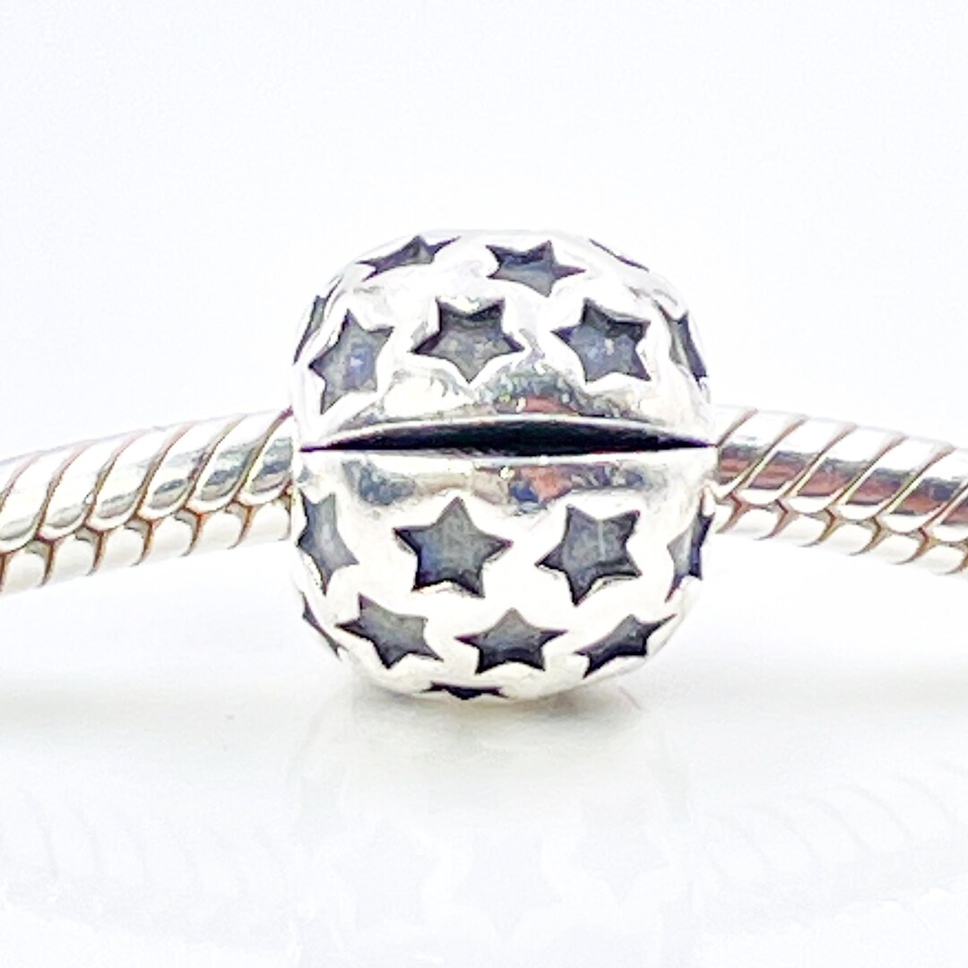 PANDORA Silver Star Sterling Silver Clip Charm - Etsy