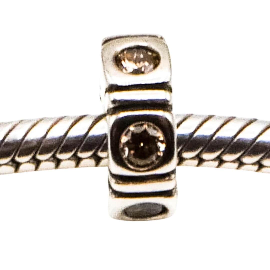 Pandora Trinity Champagne Sterling Silver Spacer Charm With Champagne ...