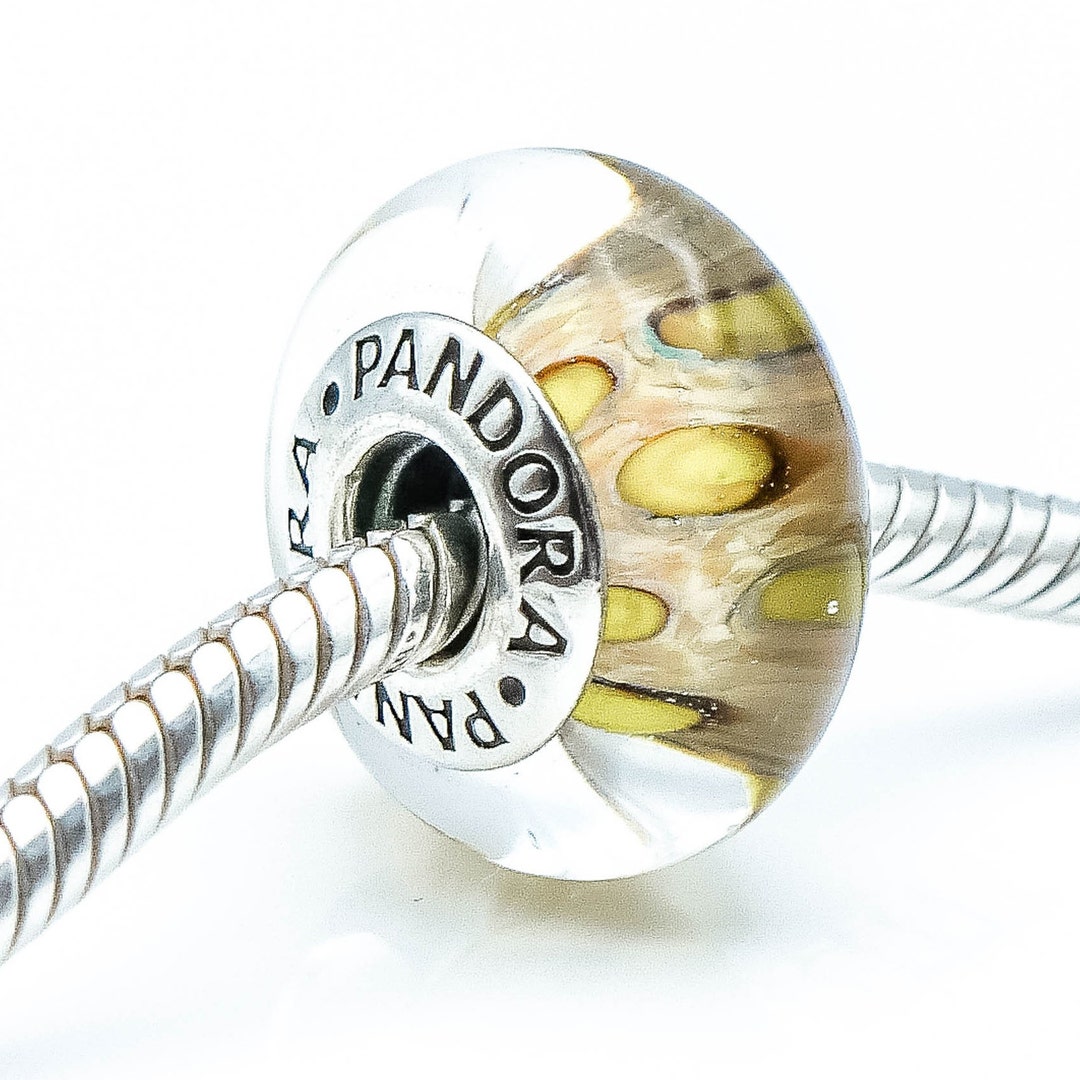 Pandora Clouded Leopard Sterling Silver Murano Charm - Etsy