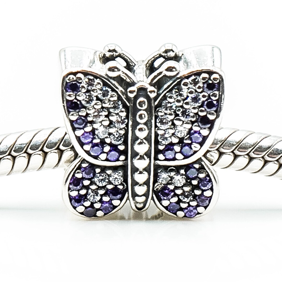 PANDORA Sparkling Butterfly Sterling Silver Charm - Etsy