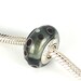 PANDORA Black Bubbles 925 ALE Sterling Silver Charm Murano Glass Bead ...