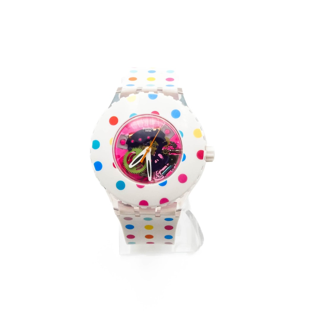 Swatch Scuba Libre Happy Dots Watch Suuk108 - Etsy