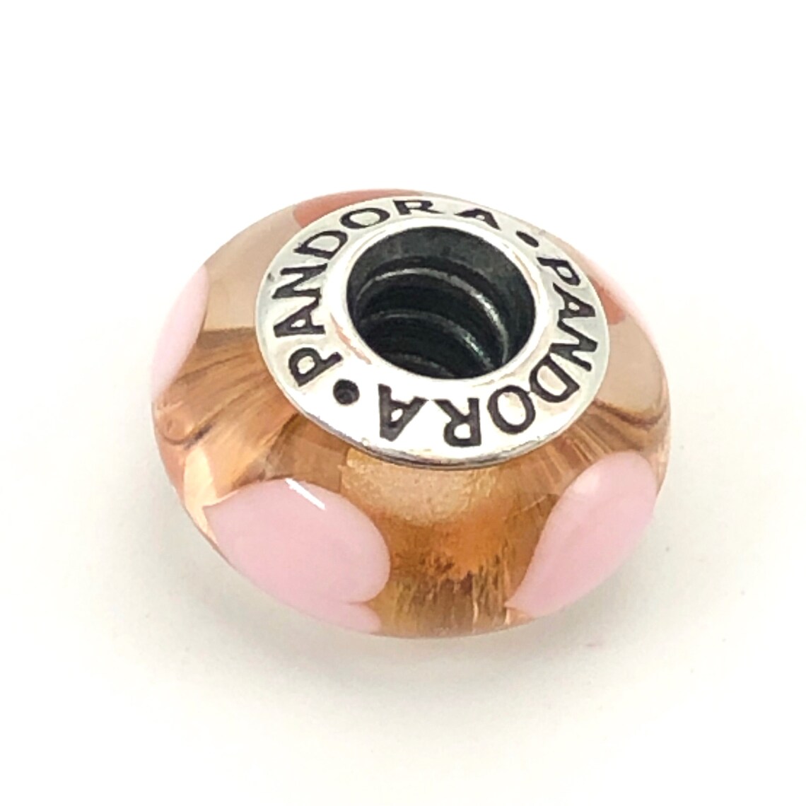 PANDORA Rose With Pink Hearts 925 ALE Sterling Silver Murano - Etsy