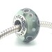 PANDORA Black Bubbles 925 ALE Sterling Silver Charm Murano Glass Bead ...