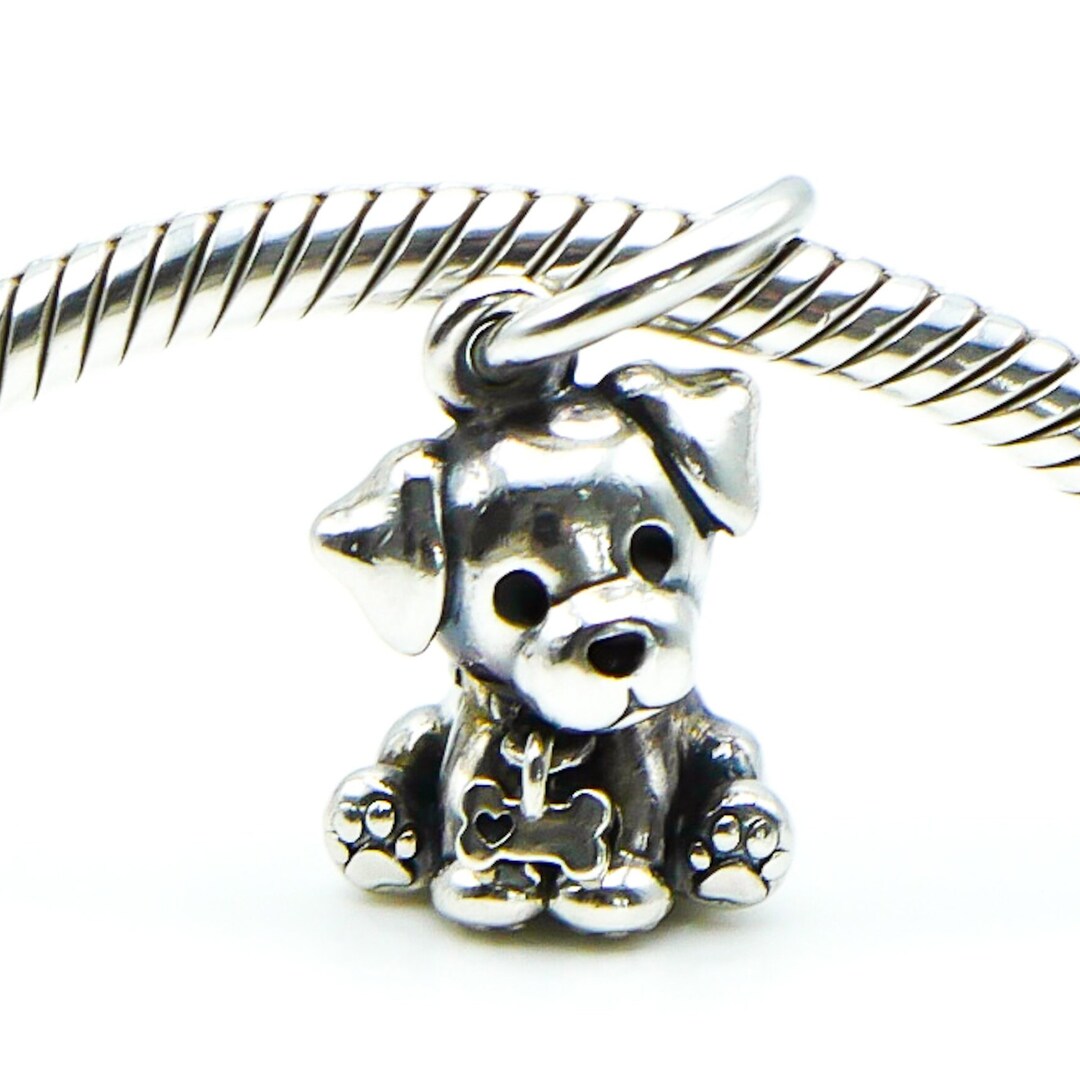 PANDORA Labrador Puppy Sterling Silver Dangle Charm - Etsy