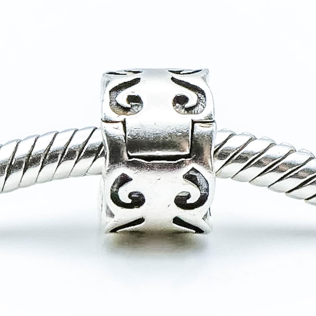 Chamilia Scrolled Lock Sterling Silver Charm Etsy