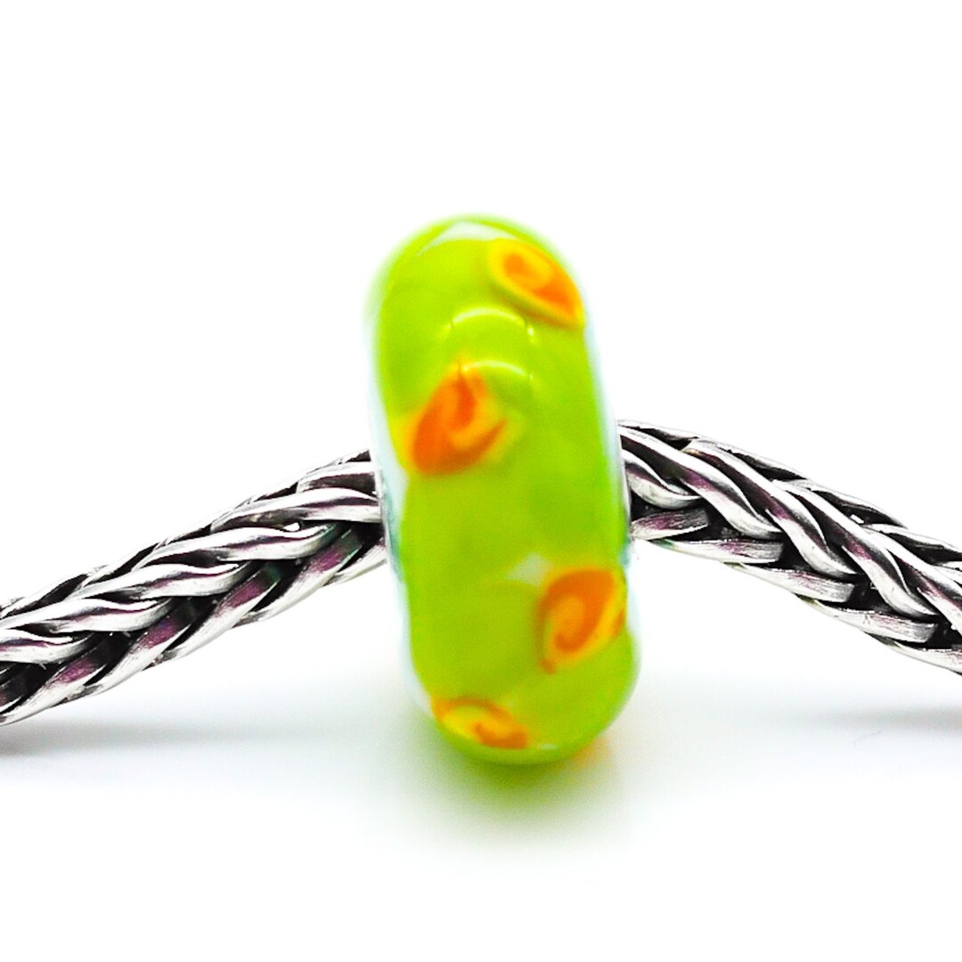 TROLLBEADS Buttercup Glass Bead Sterling Silver Core Charm - Etsy