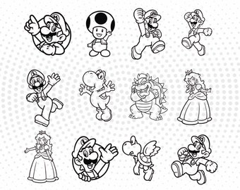 Mario svg | Etsy