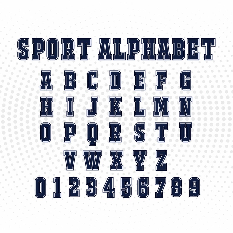 Sport Alphabet SVG PNG DXF for Cut files Cricut | Etsy