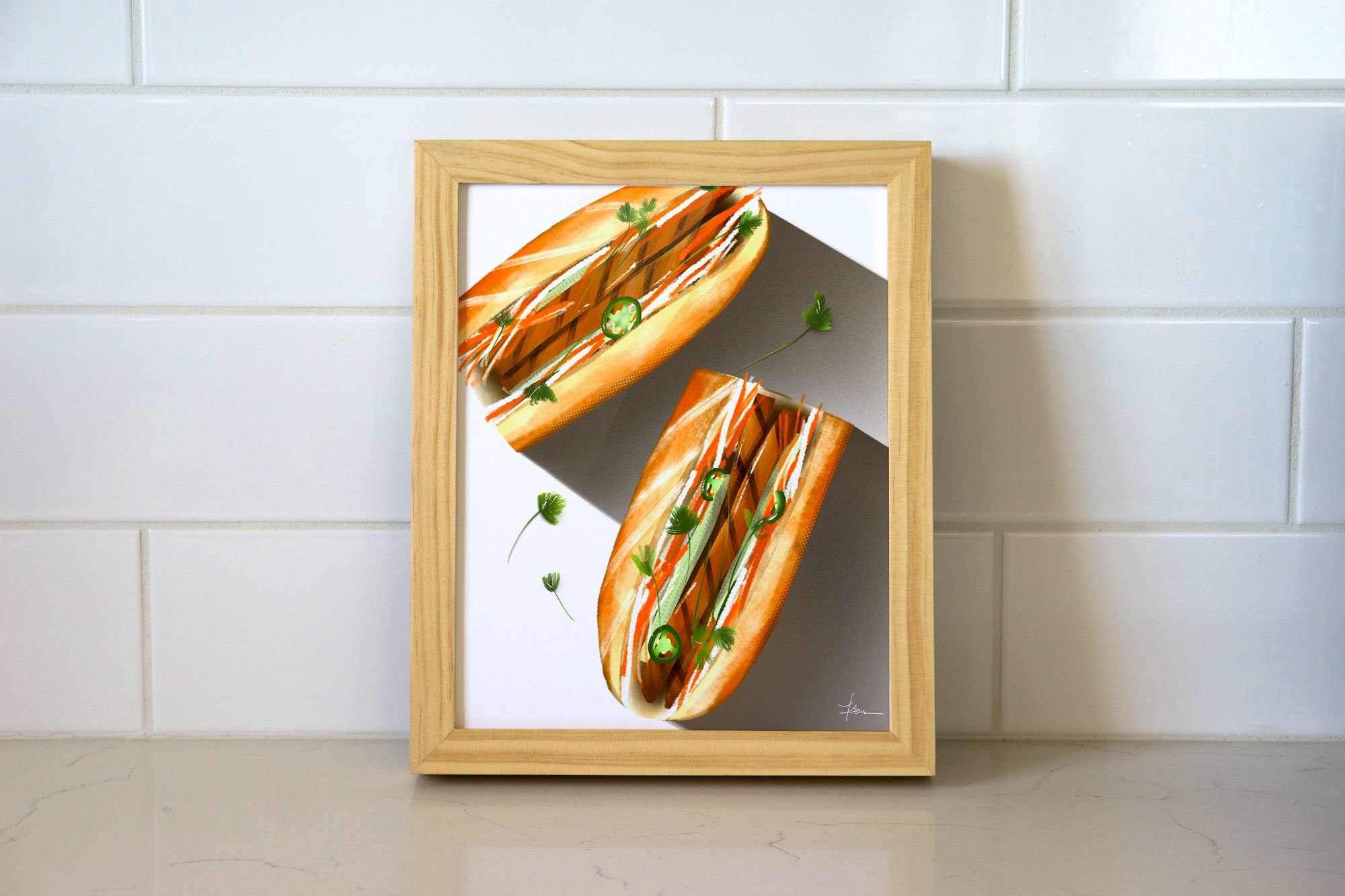 Banh Mi Food Print Kitchen Decor Wall Art Vietnamese Asian Cuisine - Etsy