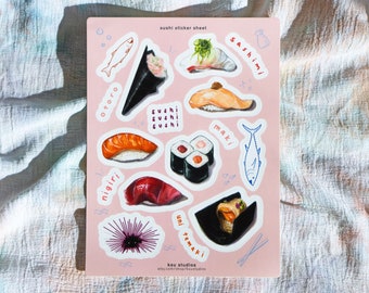 Cute Sushi Stickers | Etsy