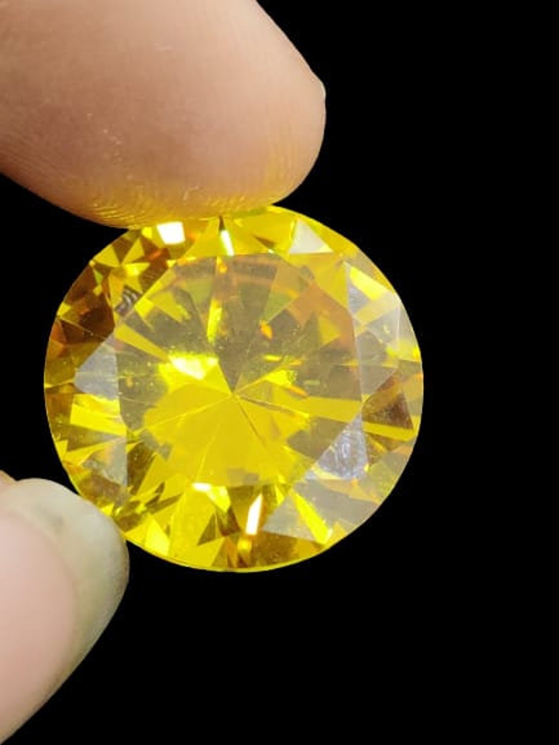 Solaris Yellow Honey Andara Crystal Stone Beautiful Oval | Etsy