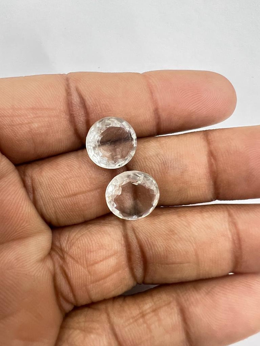 2 Pieces Phenakite / Phenacite Crystal Round Gemstone Record Keeper AAA ...