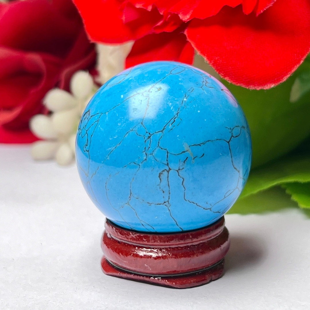 Turquoise Stone Sphere /ball / Orb Healing Crystal, Reiki Chakra, Gift ...