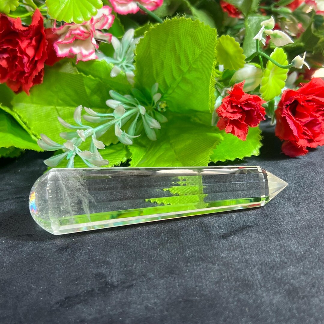 4.75 Inch Himalayan 95% Clear Crystal Quartz Massage Wand 24sided ...