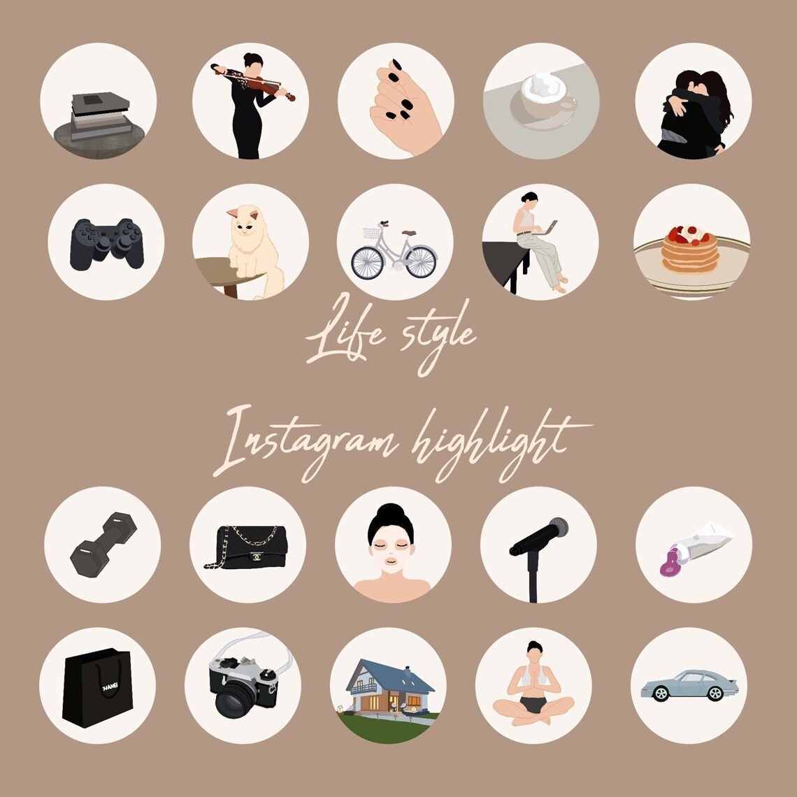 20 Life Style Instagram Highlight Story Covers, Trendy Girl ...