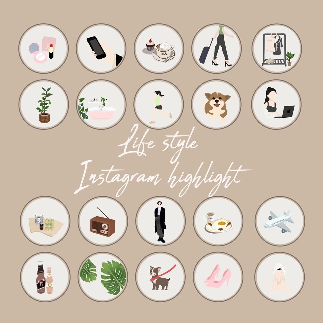 20 Life Style Instagram Highlight Story Covers, Trendy Girl ...
