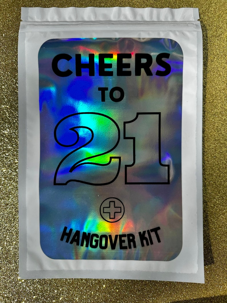 Cheers to 21 Cruda Kit Hangover Kit Recovery Kit Party - Etsy
