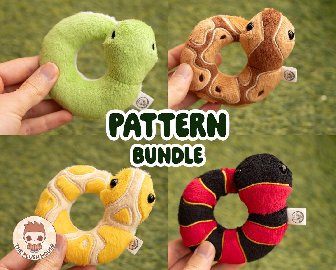Snake Plush Pattern Bundle Reptile Animal Easy Plushie⎜coral Snake⎜ball ...