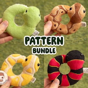 Snake Plush Pattern Bundle Reptile Animal Easy Plushie⎜coral Snake⎜ball ...