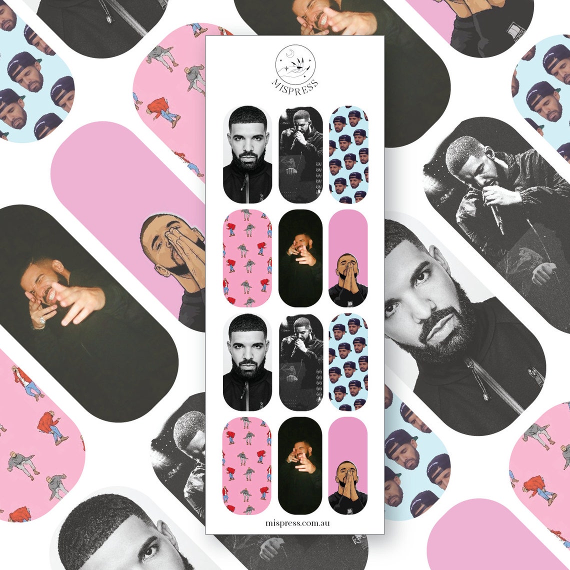 Drake Nail Decals Nail Decals 2020 Order 2 or more items | Etsy