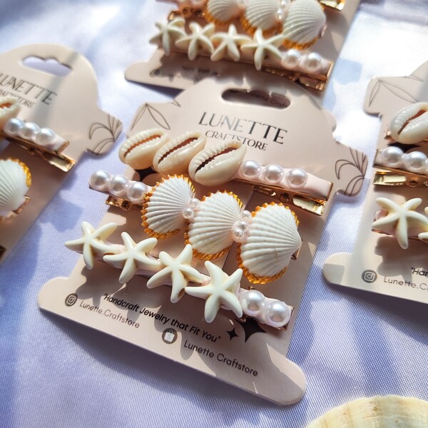 Sea Shell Hair Clips - Etsy