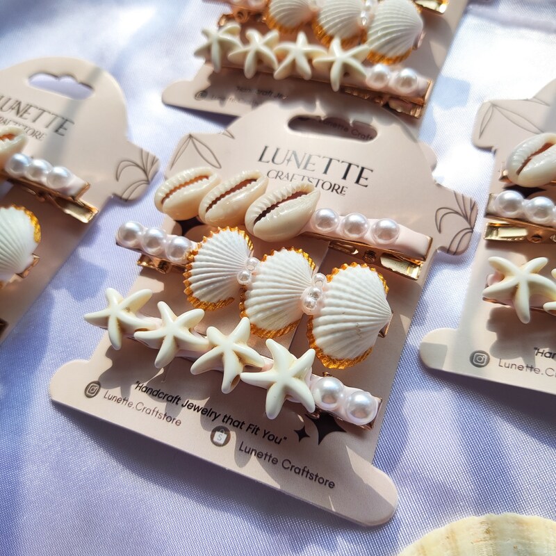 Sea Shell Hair Clips - Etsy