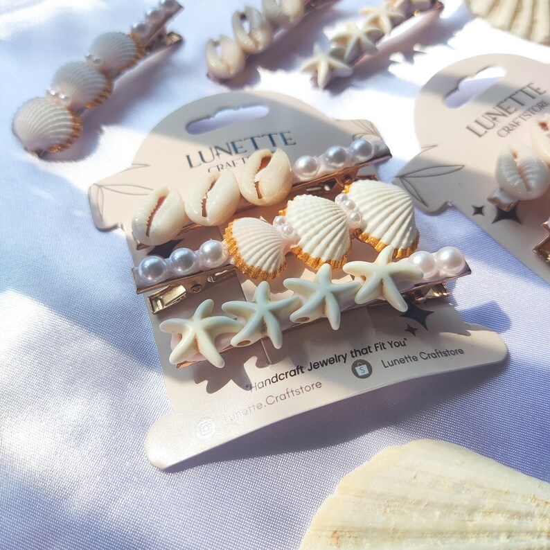 Elegant Sea Shell Hair Clip Accessory - Etsy