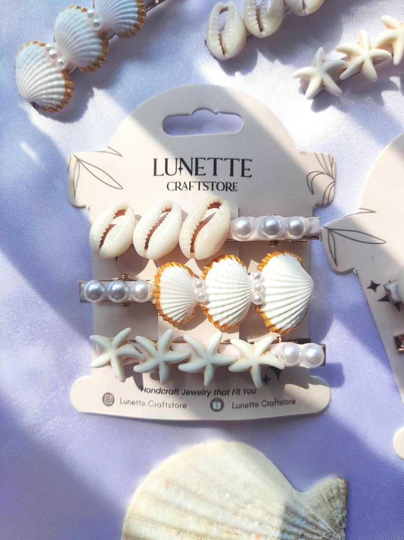 Elegant Sea Shell Hair Clip Accessory - Etsy