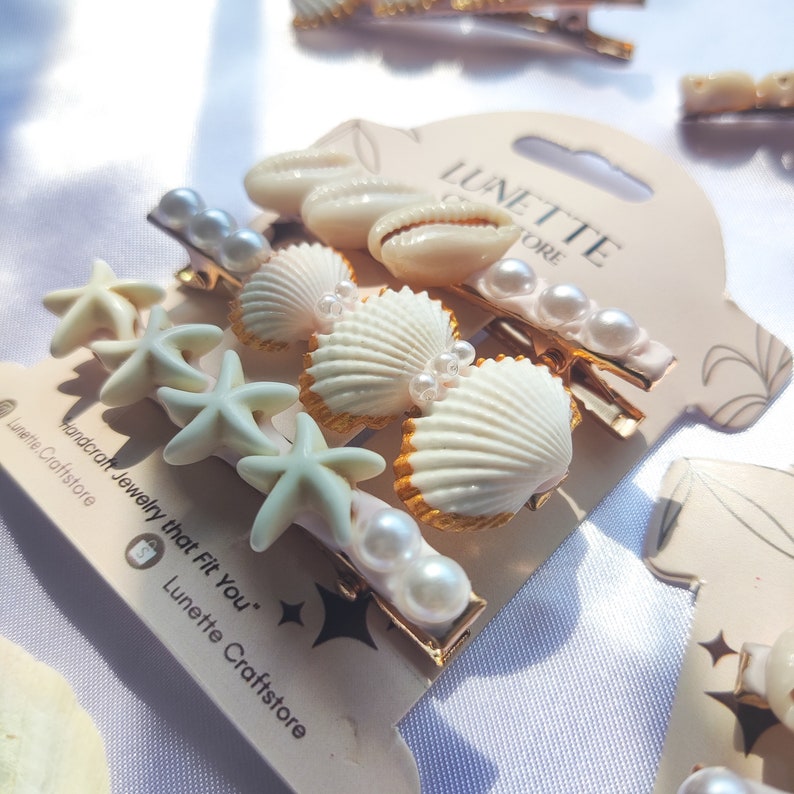 Elegant Sea Shell Hair Clip Accessory - Etsy