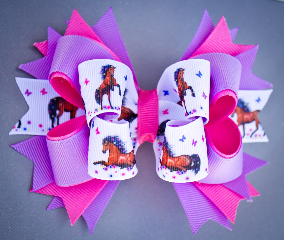 Pony Bow, Horse Bow, Boutique Hair Bow, Horse Birthday Bow, Pony Rider ...