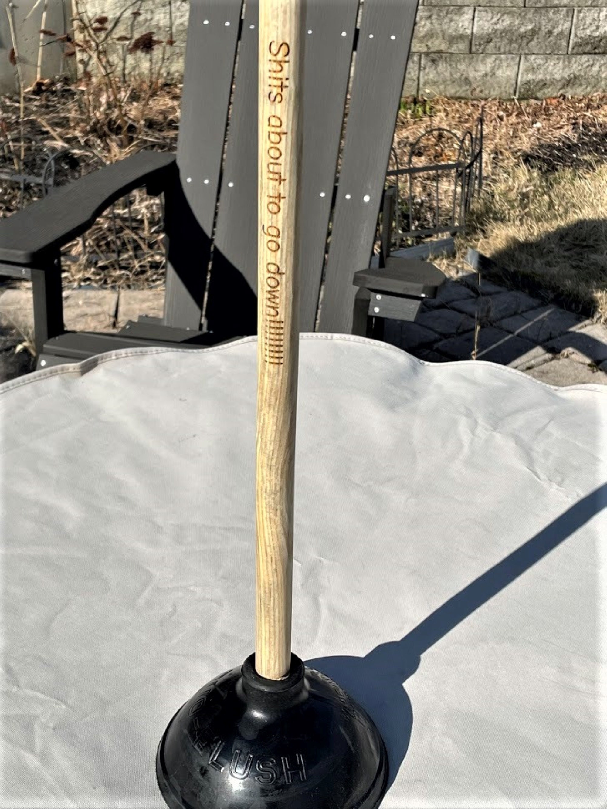 Personalized Wooden Plunger: Custom Engraved Toilet Plunger, Funny ...