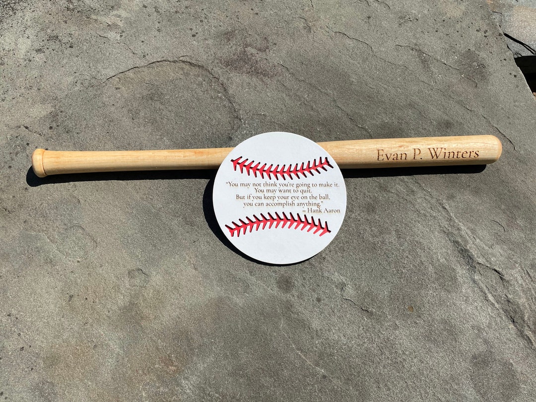 Personalized Wooden Baseball Bat & Sign: Engraved Sports Gift - Etsy