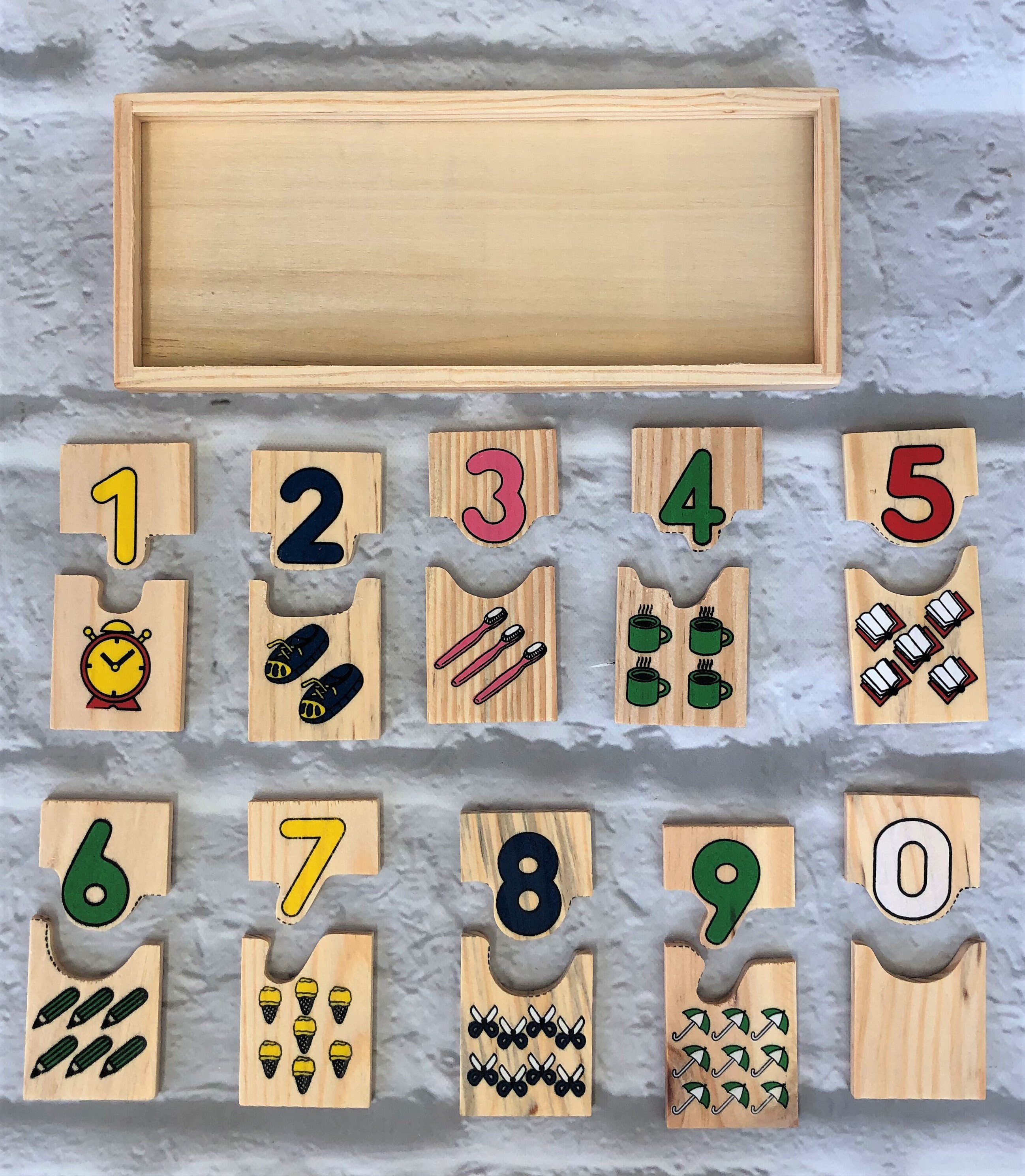 Montessori Self-correcting Numbers Wood Puzzle! Childhood Learning Toys ...