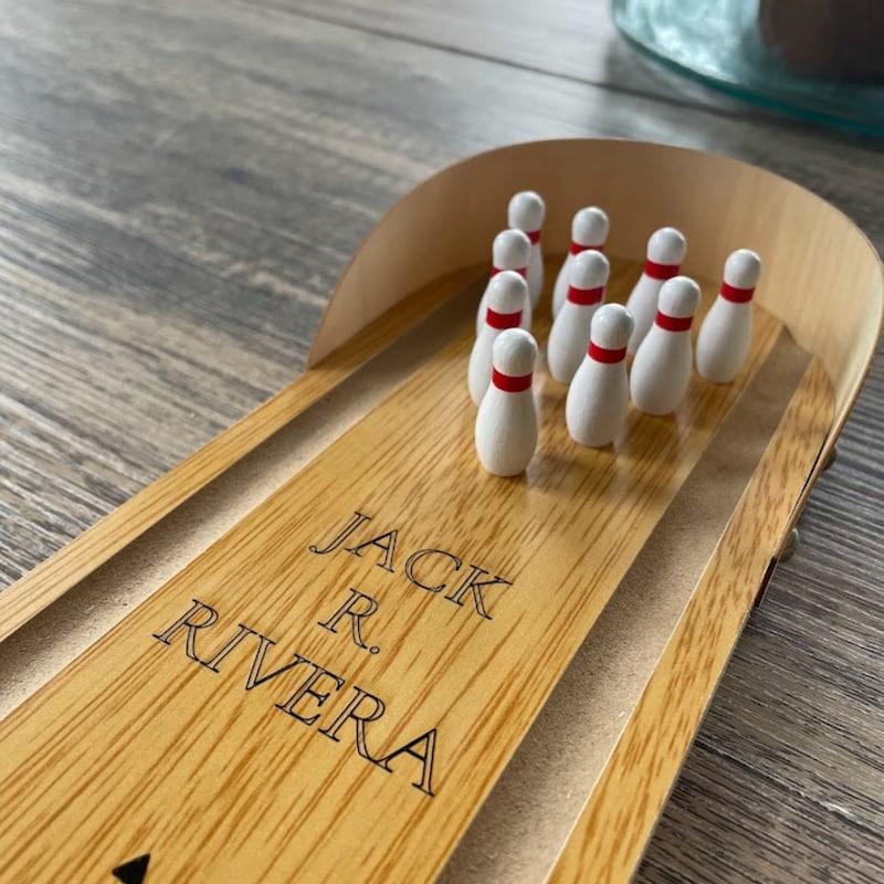 Bowling Wooden Game - Etsy