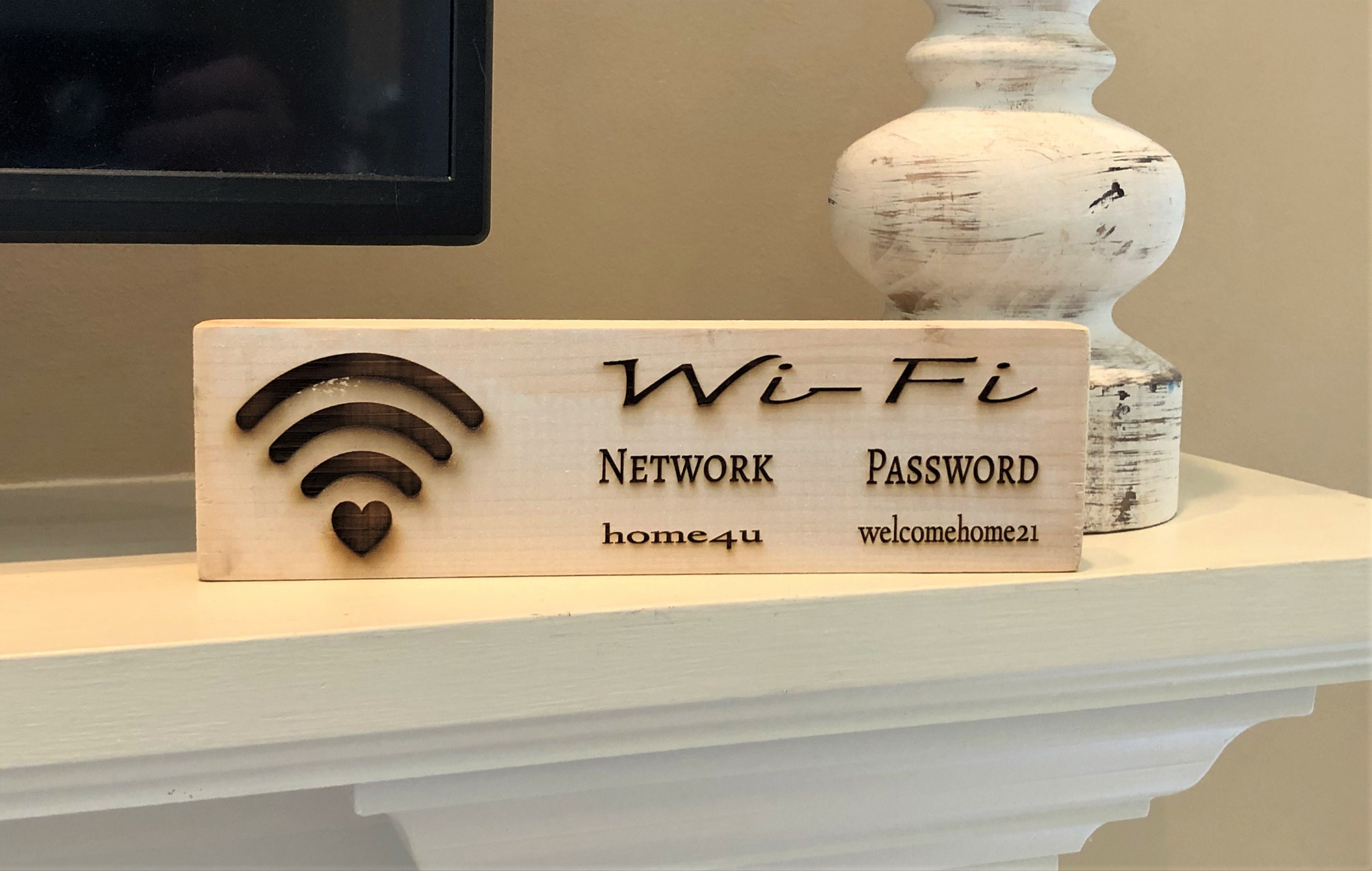 Personalized Wooden Wifi Sign Custom Guest Wifi Password - Etsy