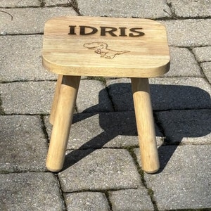 Personalized Solid Wood Small Stool Kids Custom Wooden Stool Sturdy ...