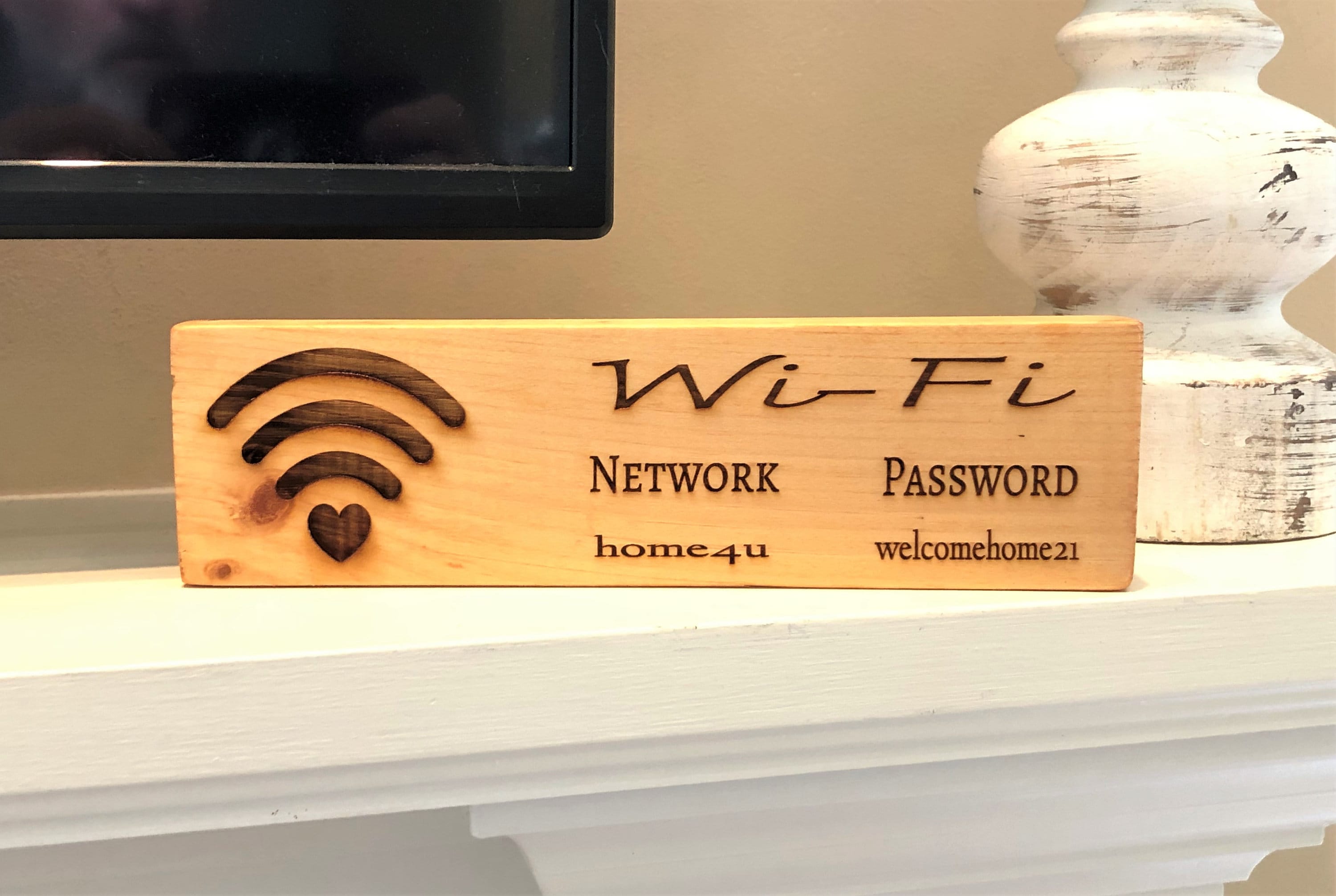 Personalized Wooden Wifi Sign Custom Guest Wifi Password - Etsy