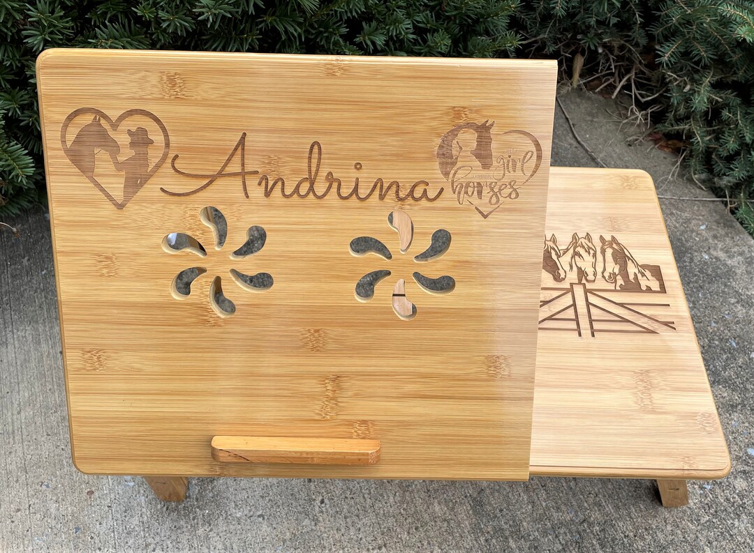 Personalized Adjustable Computer Desk! Wood Folding Portable Computer ...