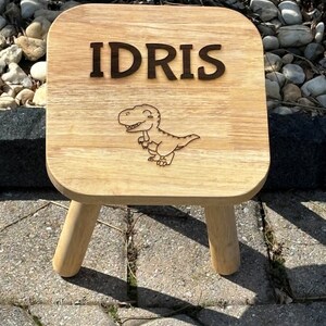 Personalized Solid Wood Small Stool Kids Custom Wooden Stool Sturdy ...