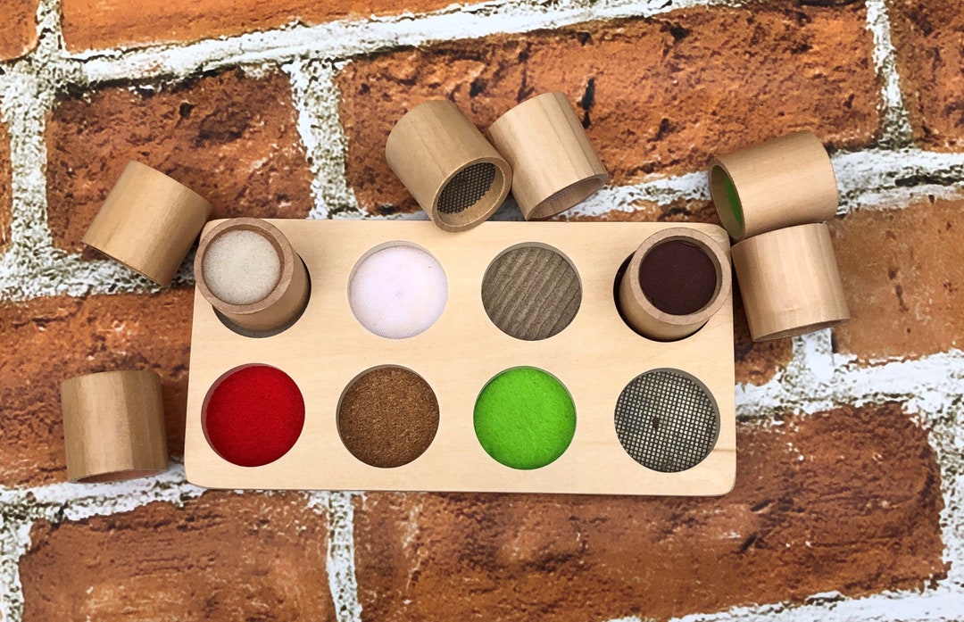 Montessori Sensory Toy: Pine Wood Touch & Match Learning - Etsy