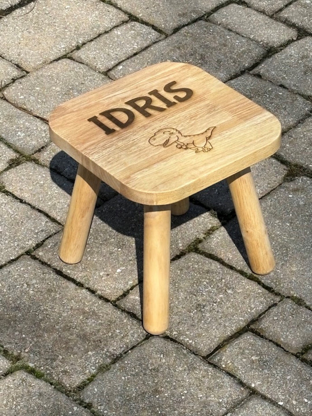 Personalized Solid Wood Small Stool Kids Custom Wooden Stool Sturdy ...