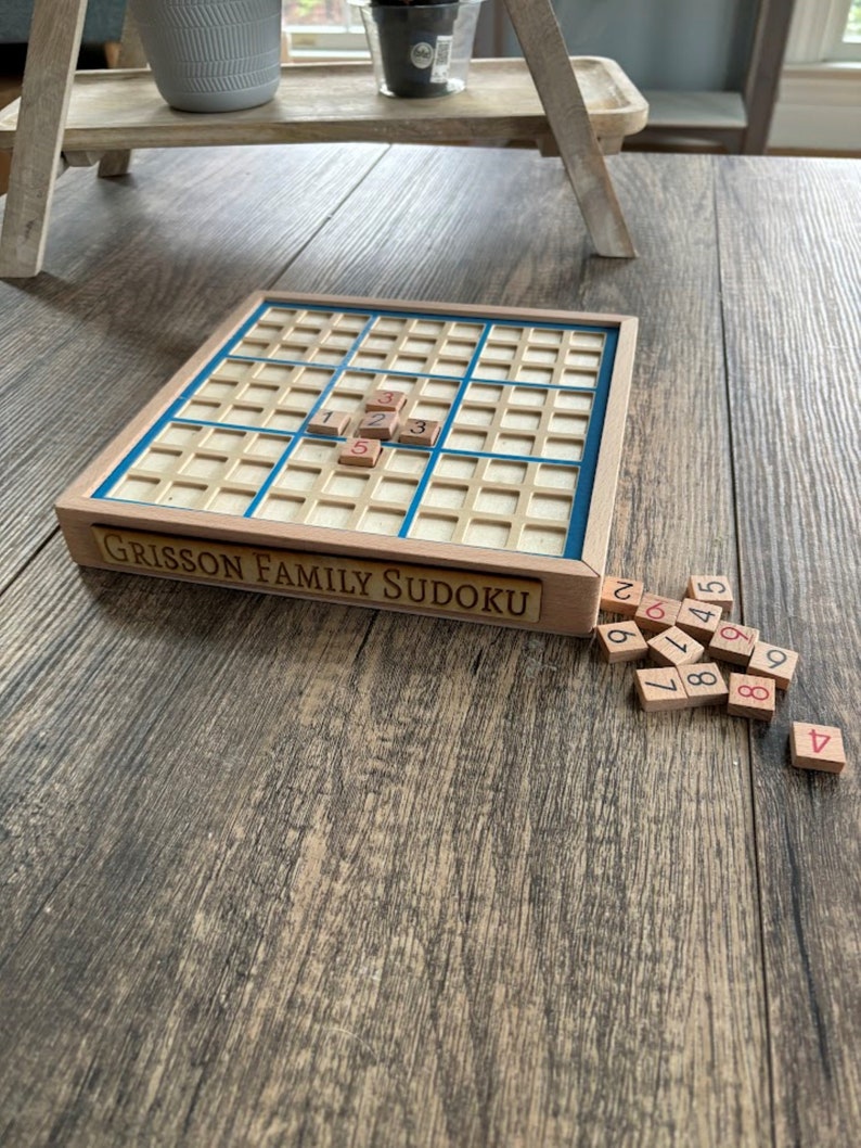 Personalized Wood Sudoku Game: Custom Engraved Family Puzzle - Etsy
