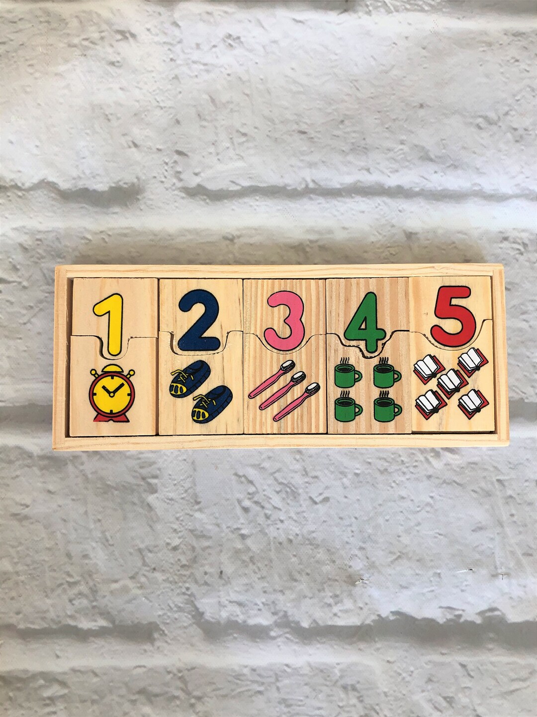 Montessori Self-correcting Numbers Wood Puzzle! Childhood Learning Toys ...