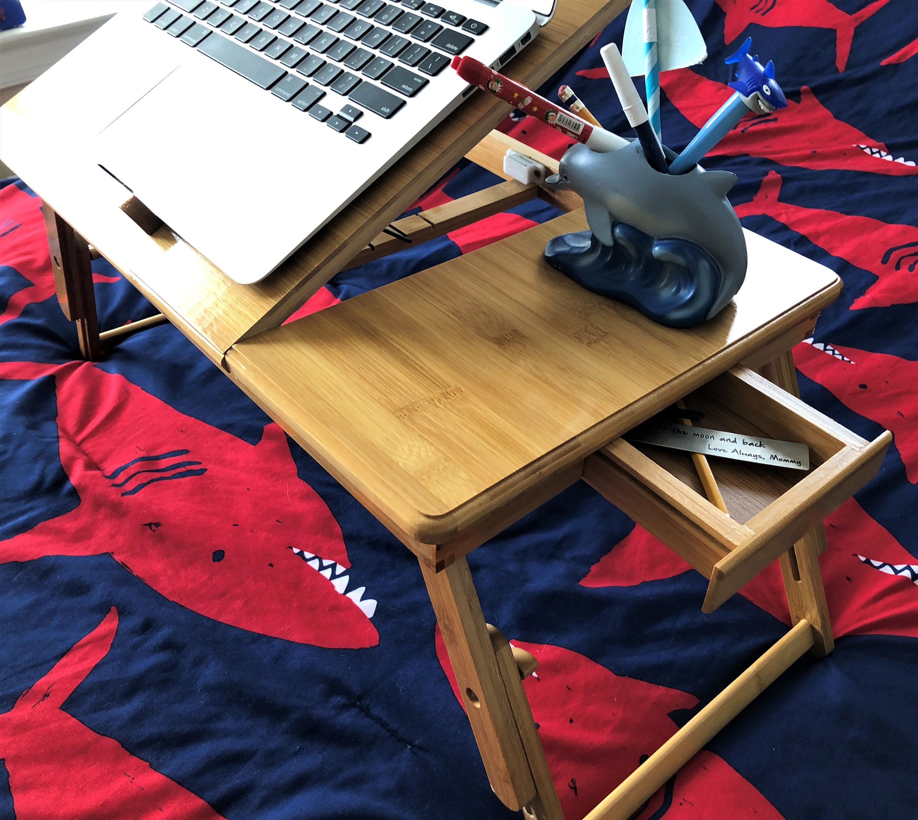 Personalized Adjustable Computer Desk Wood Folding Portable | Etsy