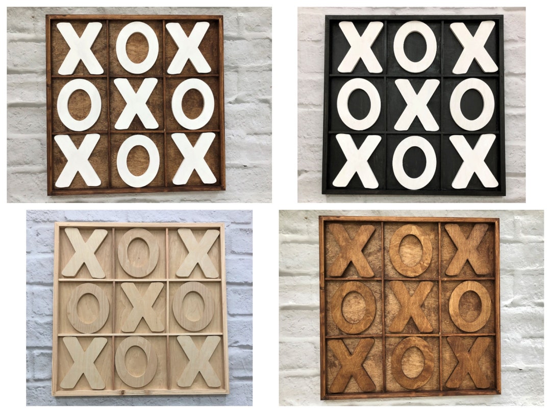 Giant Tic-tac-toe Board Game 24 Inch Square Wall Hanging or - Etsy